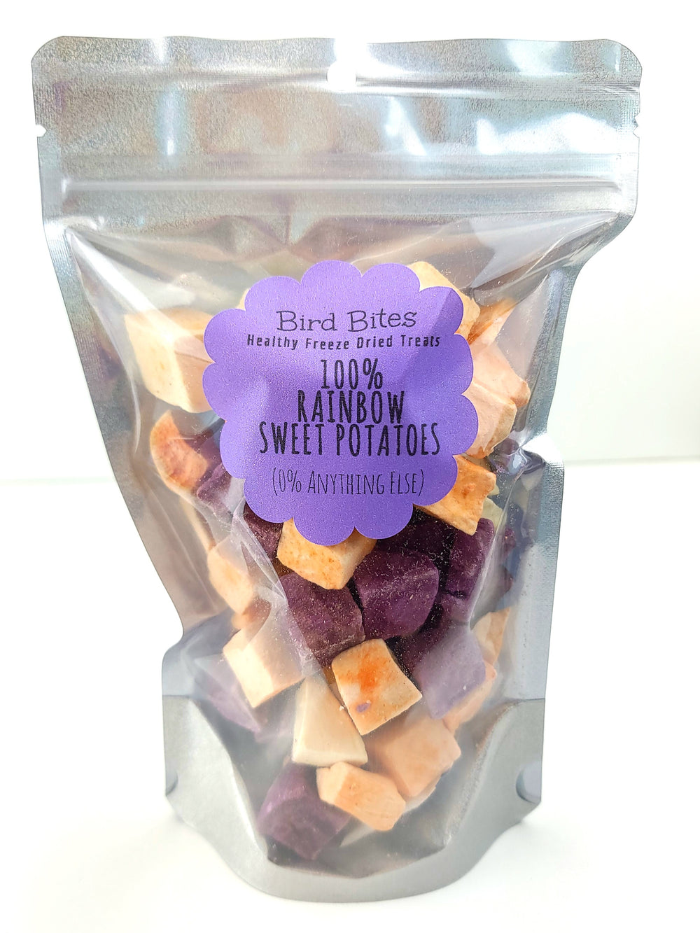100% Rainbow Sweet Potatoes - 1.5 Cups - Bird Bites Healthy Freeze Dri