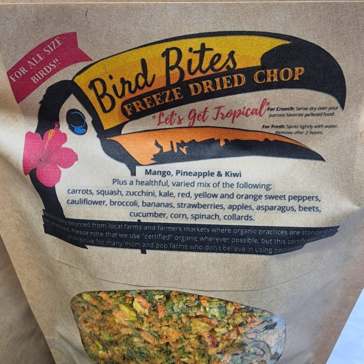 The Ultimate 4-Flavor Variety Pack - Bird Bites Freeze Dried Chop - Da