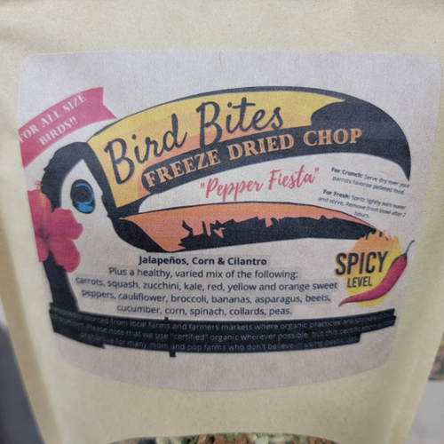 Bird Bites Freeze Dried Chop - 4-Flavor Variety Pack